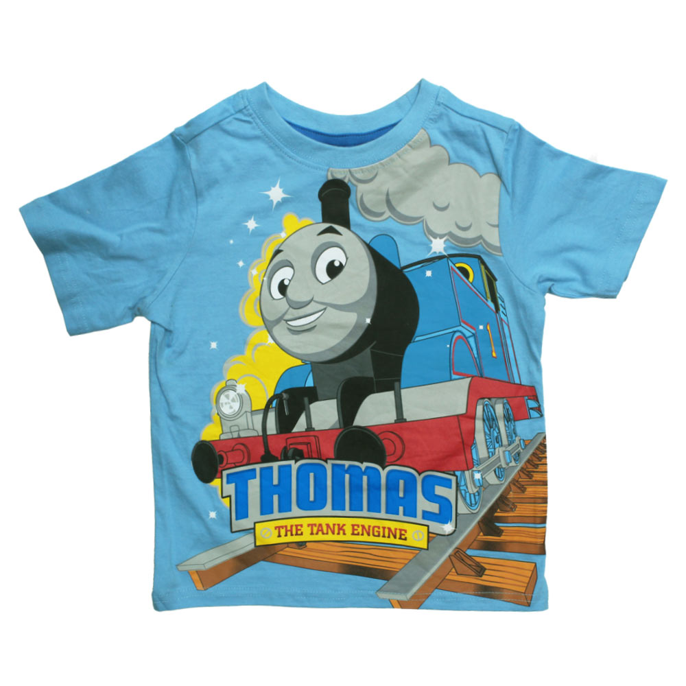 THOMAS THE TANK Engine Light Blue Boys Cotton Tshirt – Globalstock