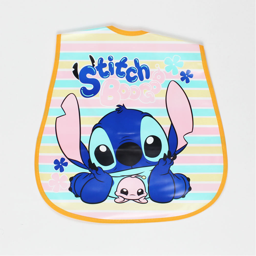 Baby Soft Waterproof Yellow Stitch Boo goo Print Girls Bib – Globalstock