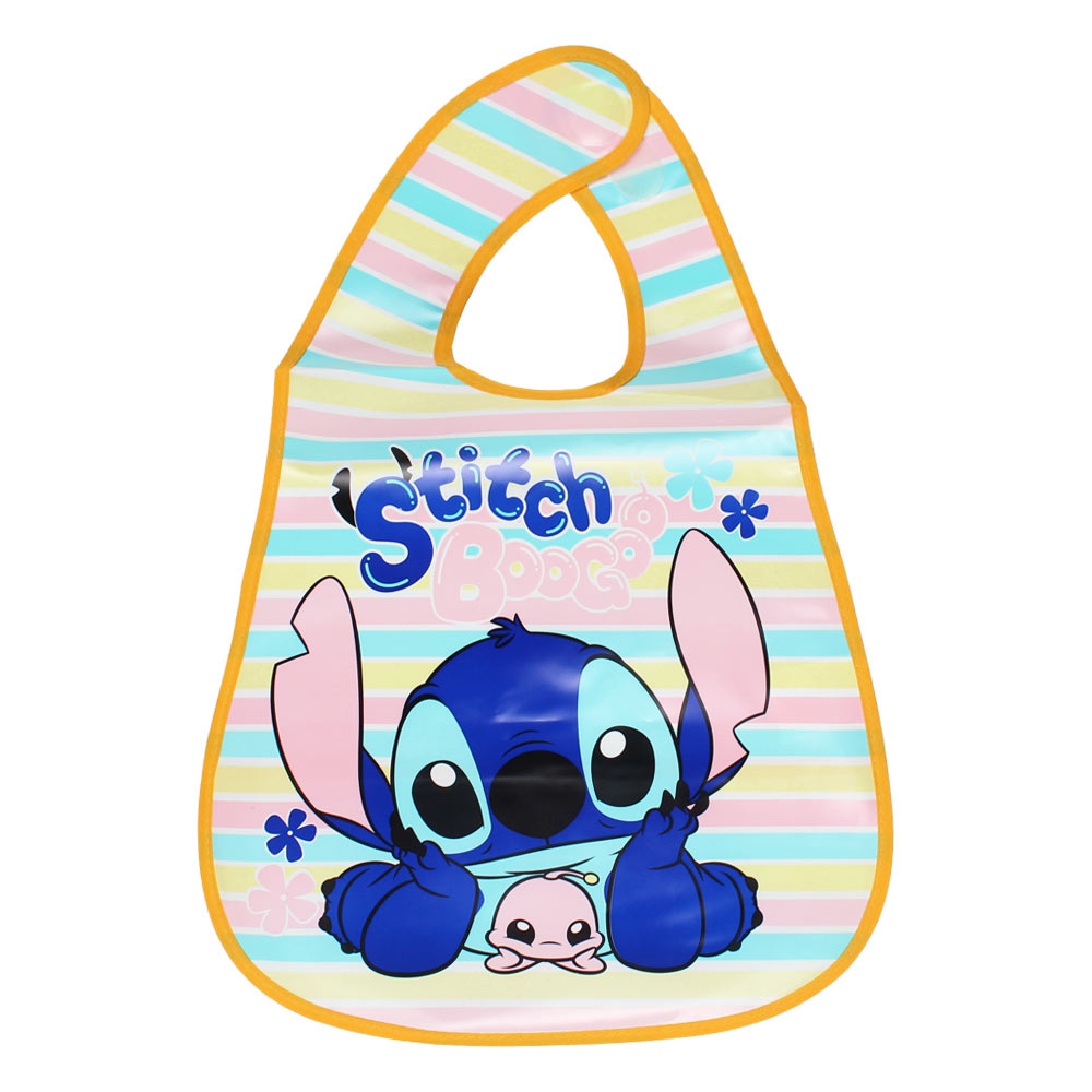 Baby Soft Waterproof Yellow Stitch Boo goo Print Girls Bib – Globalstock