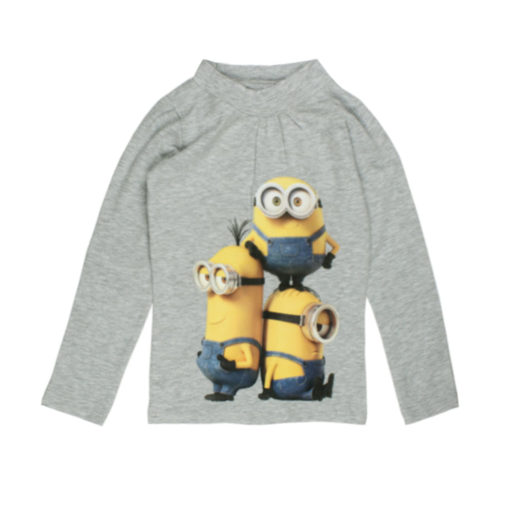 Minions Print Grey Boys Premium Cotton Tshirt – Globalstock